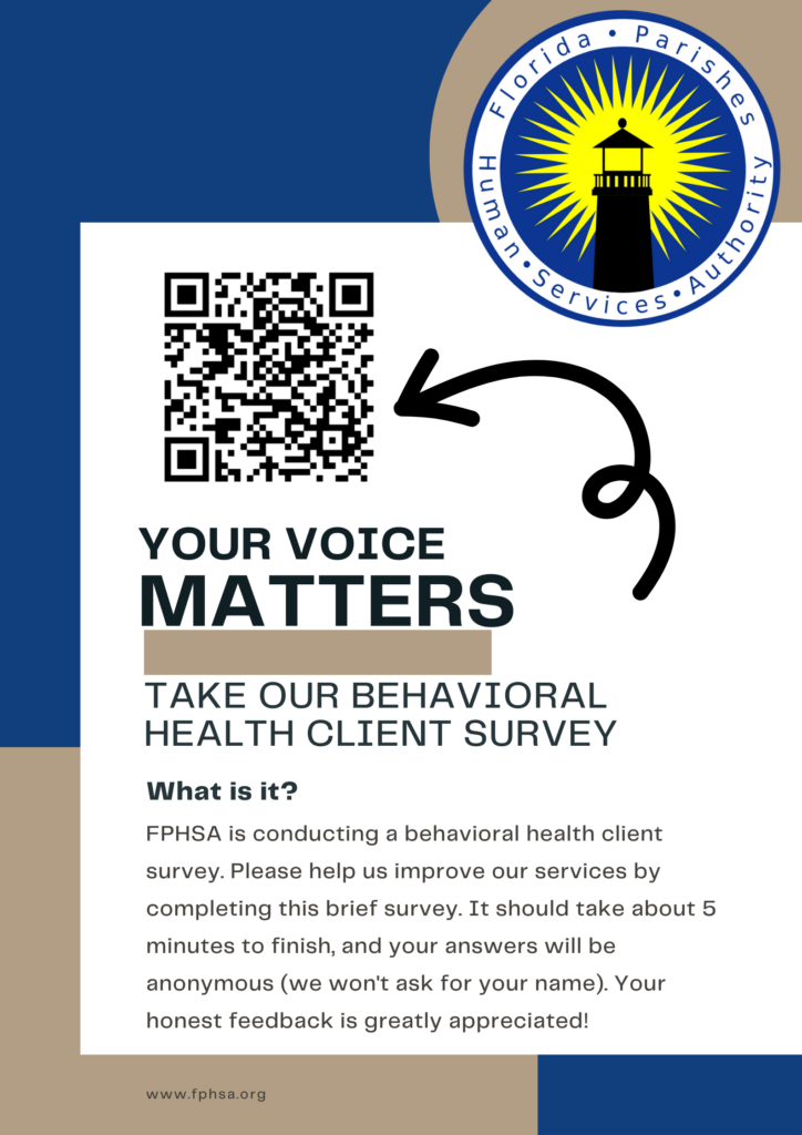 Please Take our Brief Behavioral Health Client Survey | FPHSA